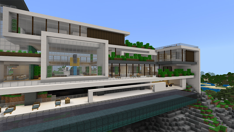 Modern Hillside Mansion by 4KS Studios (Minecraft Marketplace Map ...